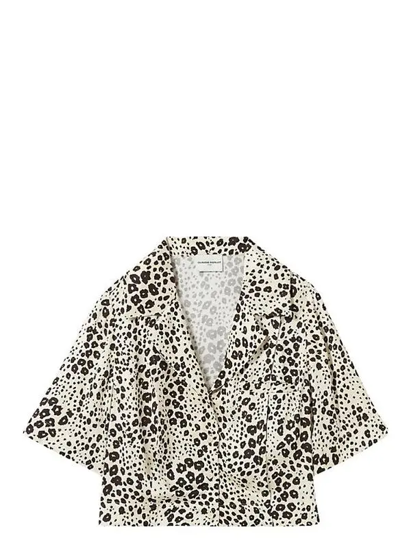 Claudie Pierlot Animal-print Satin Shirt - Light Print