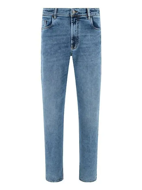 Boggi Milano Regular Straight-leg Stretch-denim Jeans - Medium Blue