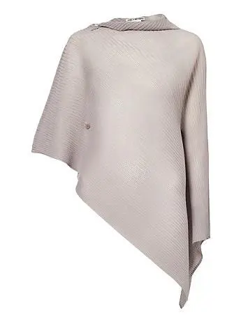 Issey Miyake Sheer Pleated Cape Shirt - Greige