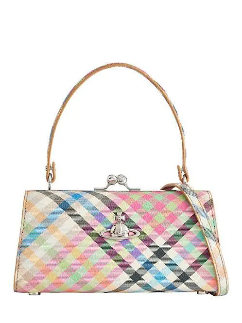 VIVIENNE WESTWOOD Plaid Doll Xl Coated-canvas Bag - Heather Plaid