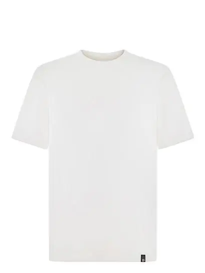 Boggi Milano Branded Short-sleeved Cotton-blend T-shirt - White