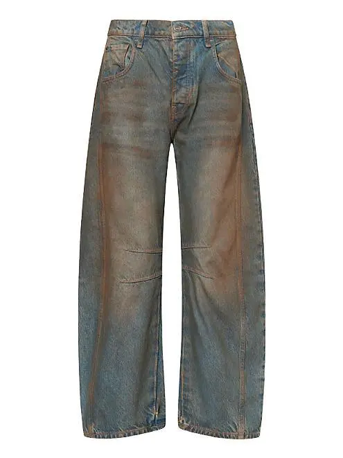 Free People Mid-rise Barrel-leg Denim Jeans - Lost In The Desert