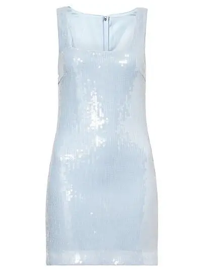 ROTATE BY BIRGER CHRISTENSEN Scoop-neck Sequined Mini Dress - Plein Air