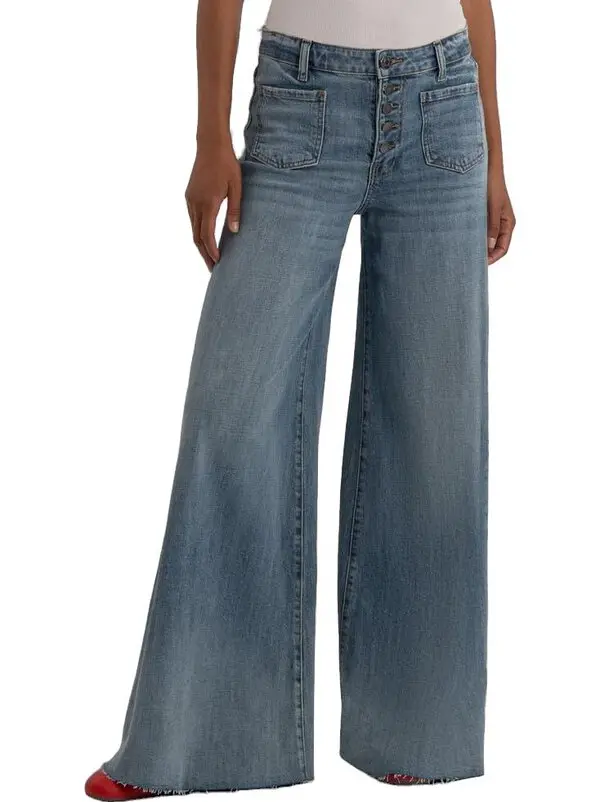 Kut From The Kloth High-waist Superwide Leg Jeans - Bright