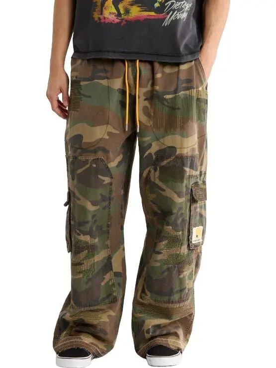 DIET STARTS MONDAY Camo Cargo Pants - Camo Multi