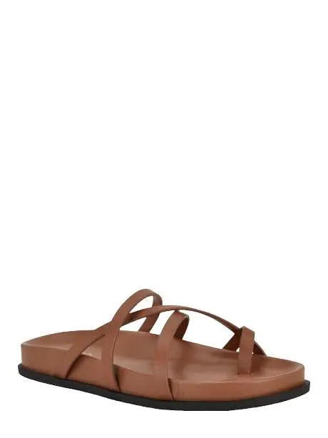 Calvin Klein Helden Toe Loop Sandal - Dark Natural