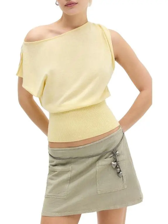 BDG URBAN OUTFITTERS Knit Crop Top - Yellow