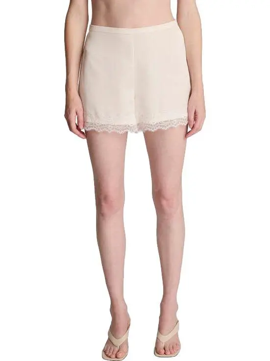 KENNETH COLE Lace Trimmed Shorts - Feather White