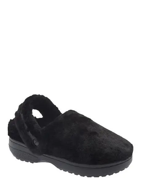 CROCS Classic Faux Fur Clog - Black