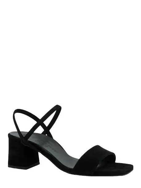 Paul Green Block-heel Slingback Sandals - Black Suede