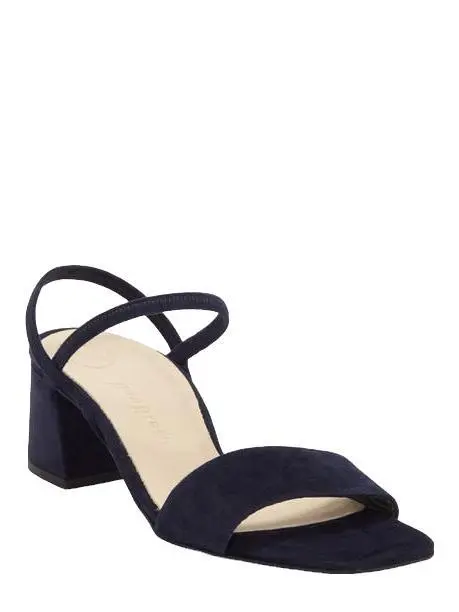 Paul Green Block-heel Slingback Sandals - Blue Suede