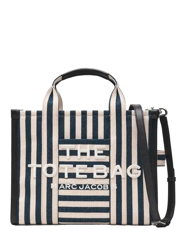 Marc Jacobs The Stripe Canvas Medium Tote - Blue Sea Multi