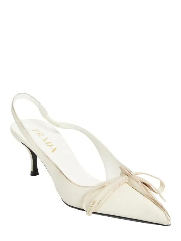 Prada Exposed Seam Slingback Pumps - Talco