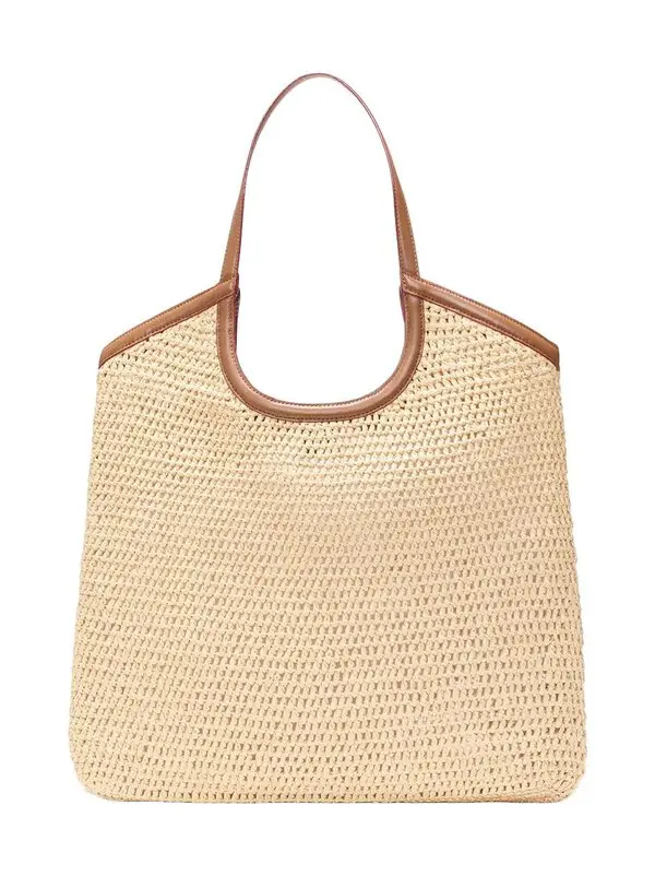 Mz Wallace Large Georgica Crochet Tote - Camel