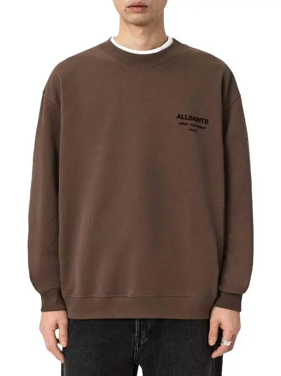 ALLSAINTS Xander Crewneck Sweatshirt - Bitter Brown