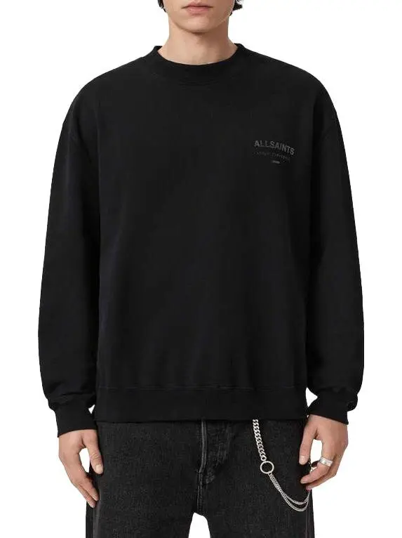 ALLSAINTS Xander Crewneck Sweatshirt - Jet Black