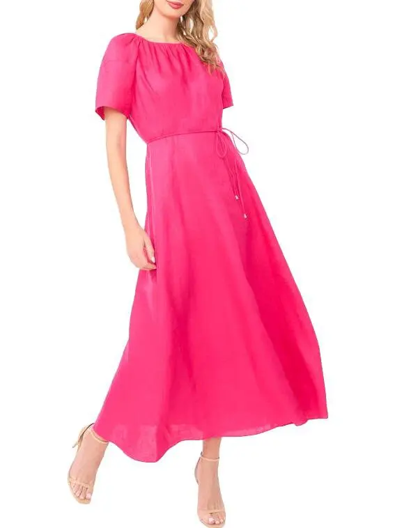 Ted Baker London Allison Raglan Sleeve Linen Maxi Dress - Beetroot Pink