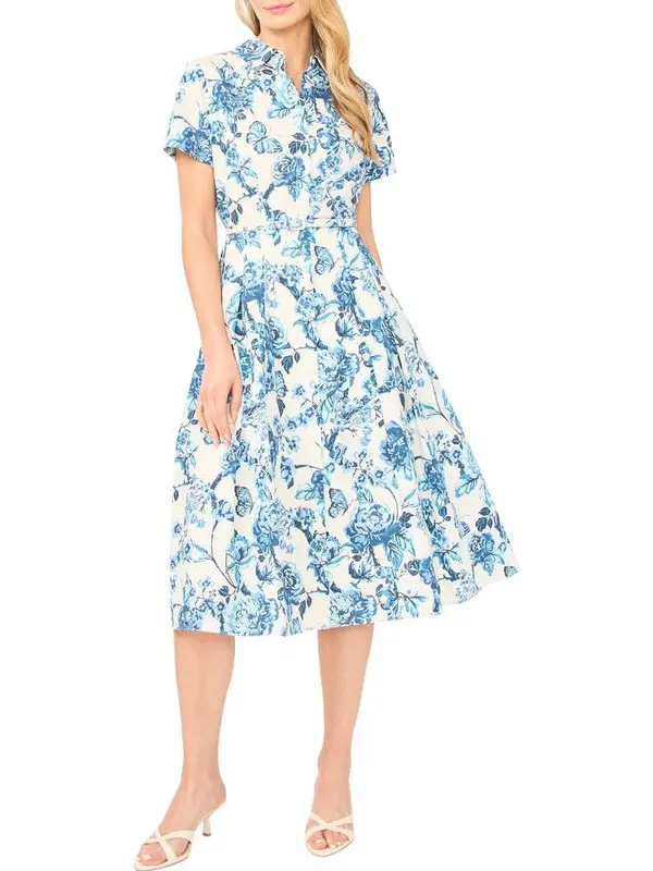 Ted Baker London Floral Shirtdress - Vanilla Ice