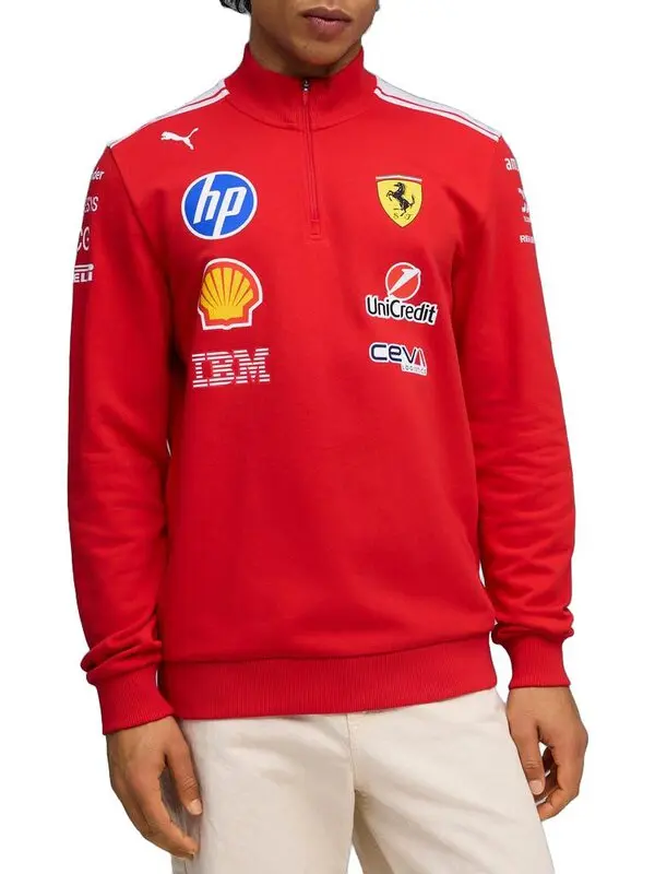 PUMA Scuderia Ferrari Replica Half Zip Pullover - Puma Red