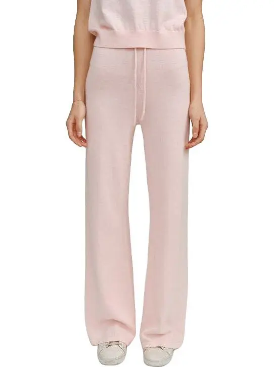 KATHRYN MCCARRON Alex Wide Leg Cashmere Pant - Blush