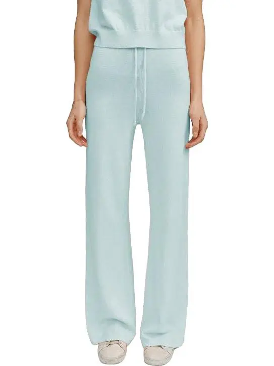 KATHRYN MCCARRON Alex Wide Leg Cashmere Pant - Glacier Blue