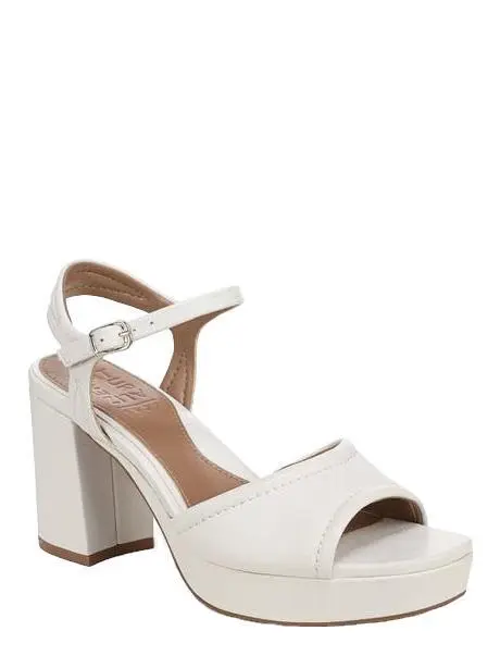 Naturalizer Platform Heeled Sandals - Warm White