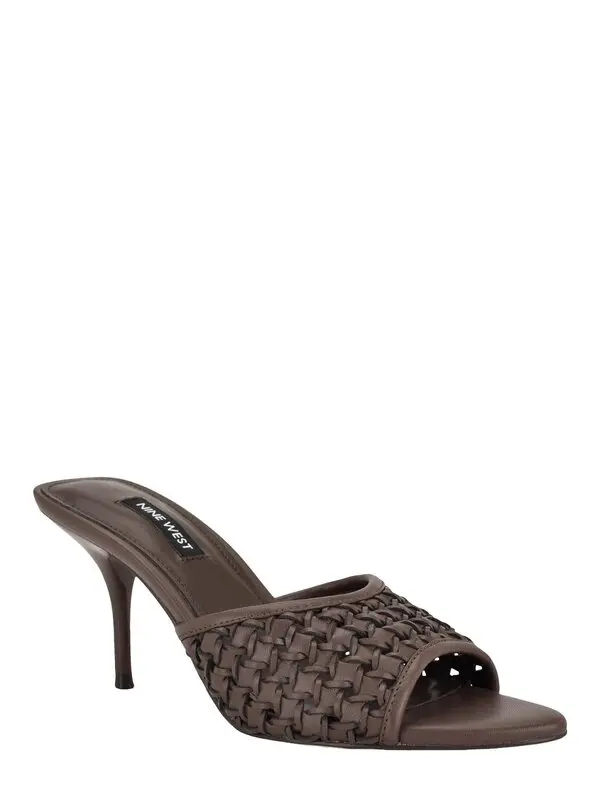 Nine West Kirela Woven Sandal - Dark Brown