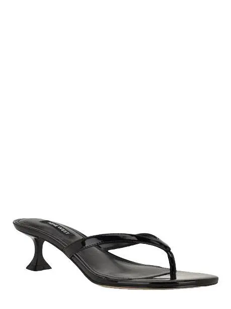 Nine West Kitten Heel Flip Flop - Black