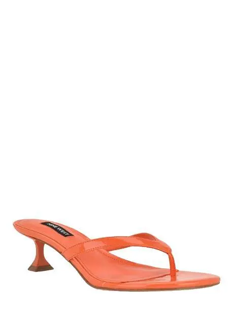 Nine West Kitten Heel Flip Flop - Orange