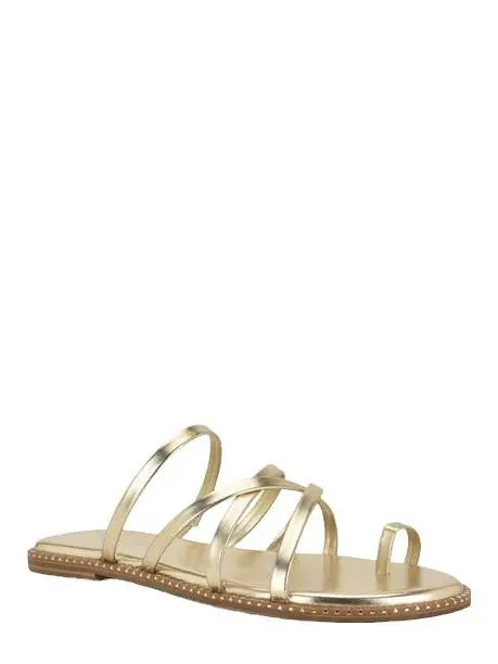 Nine West Digen Toe-loop Sandal - Gold