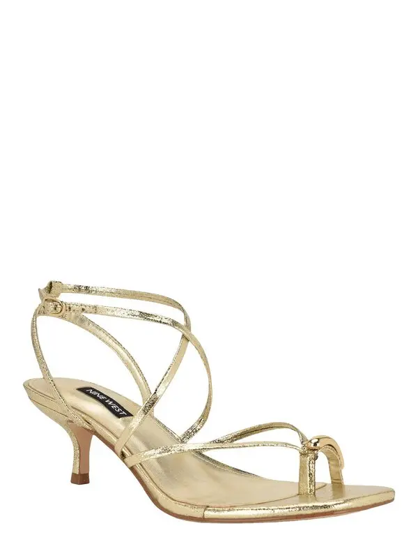 Nine West Mays Ankle Strap Sandal - Gold