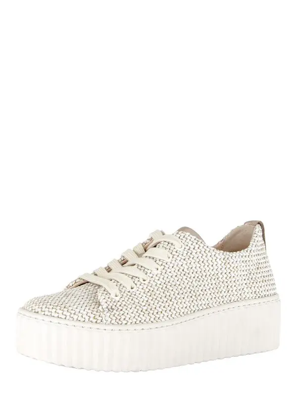 Gabor Woven Platform Sneakers - Oak