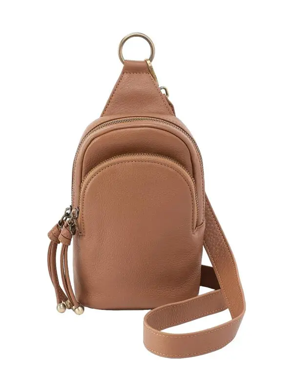 Hobo Leather Small Sling Bag - Brown Sugar