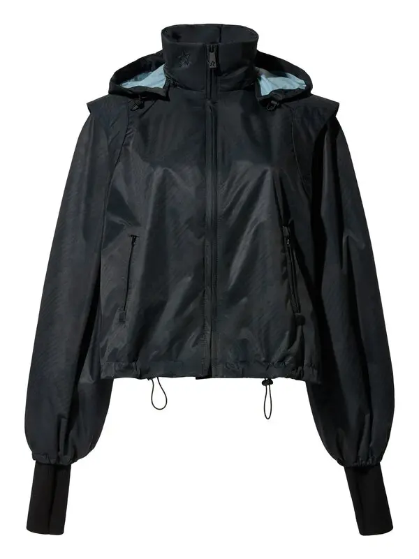 Perfect Moment Houndstooth Blouson Jacket - Black-houndstooth