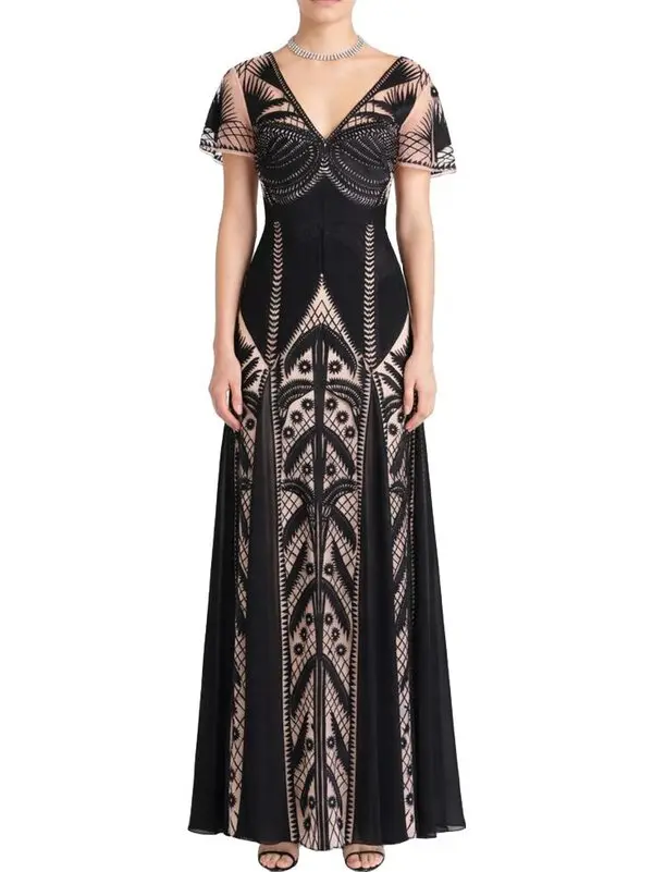 TEMPERLEY LONDON Giselle Gown - Black Mix