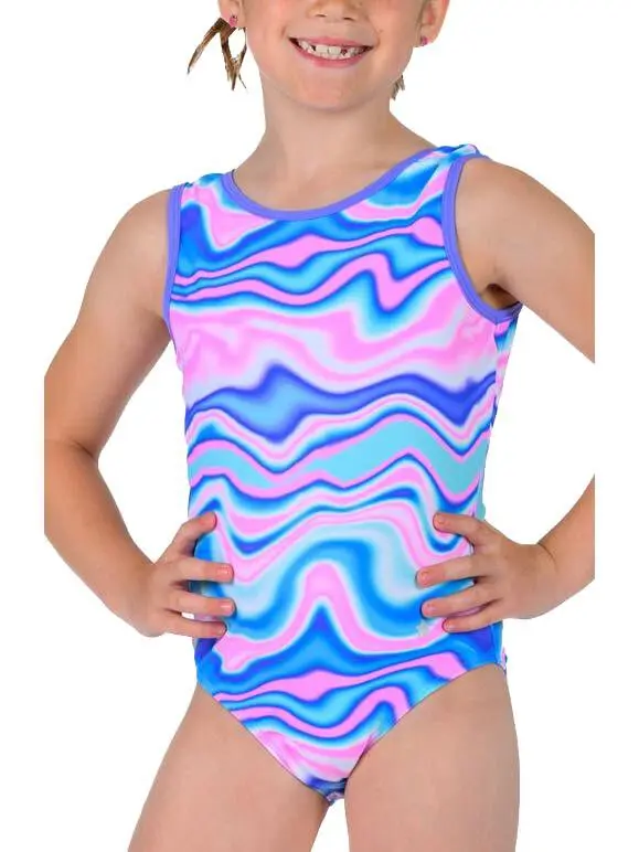 DESTIRA Printed Leotard With Scrunchie - Sugar Swirl