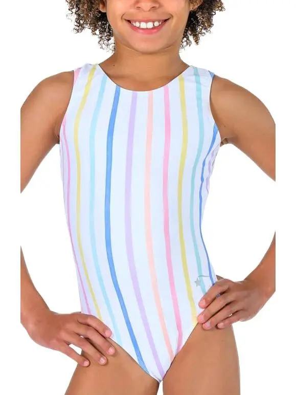 DESTIRA Striped Leotard With Scrunchie - Candy Stripes