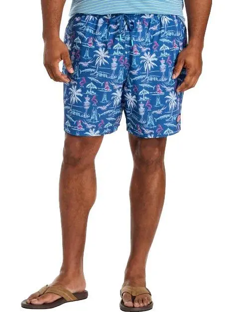 Vineyard Vines Printed 7" Chappy Swim Trunks - Keys Moonshine
