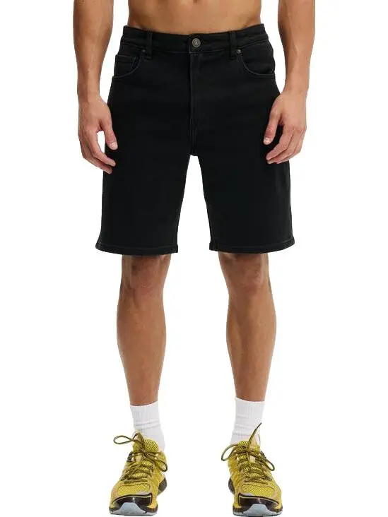 COTTON ON Loose Straight Denim Short - Roan Black