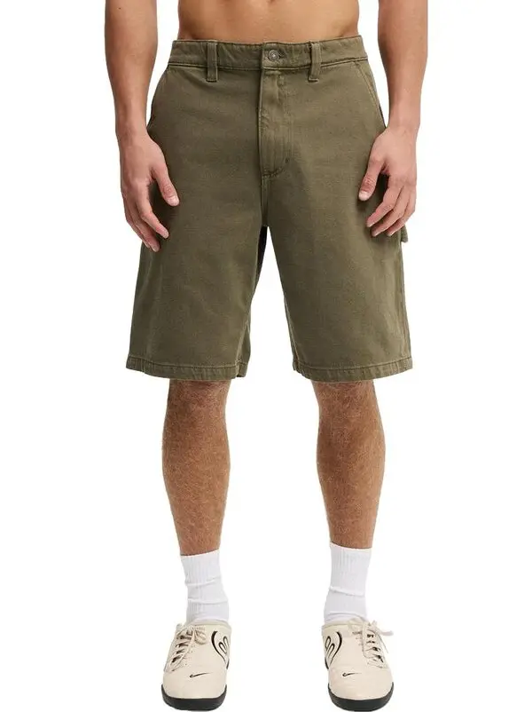 COTTON ON Baggy Worker Short - Military