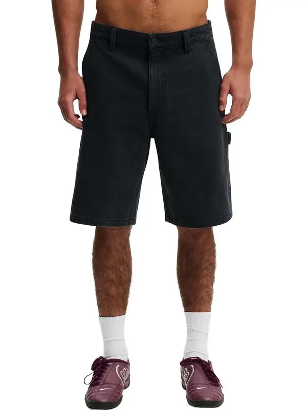 COTTON ON Baggy Worker Short - Washed Black