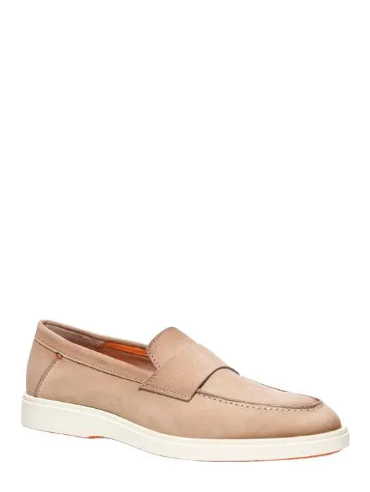 Santoni Suede Loafer - Brown