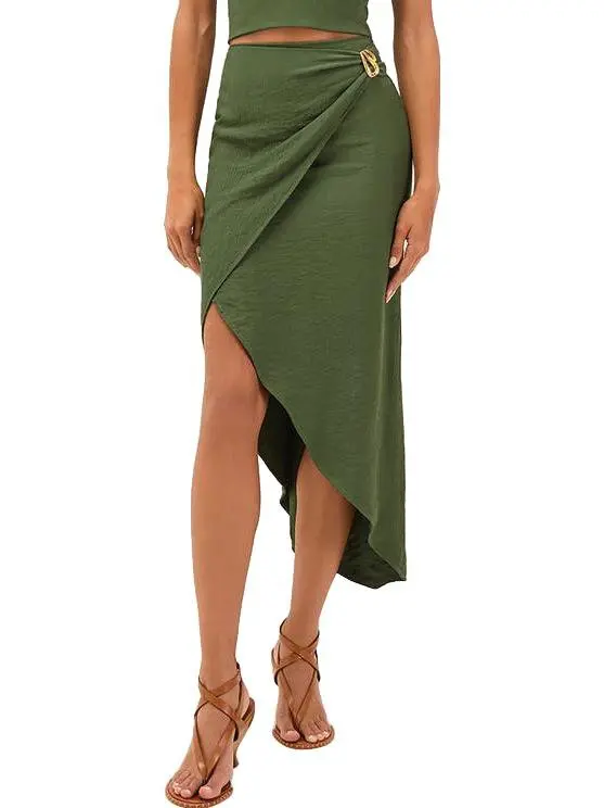 VIX PAULA HERMANNY Taylor Cover-up Midi Skirt - Green