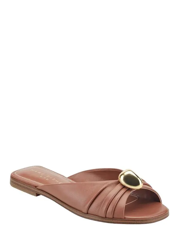 Marc Fisher Dalani Slide Sandal - Dark Natural