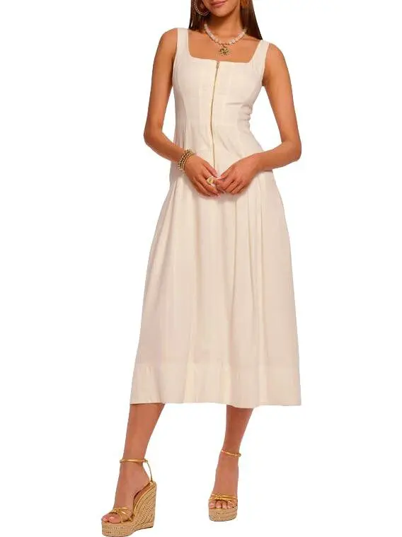 Ramy Brook Moira Front Zip Dress - Ivory