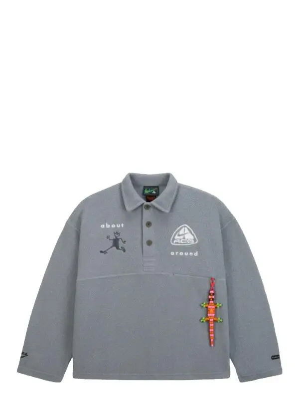 Nike X Cpfm Long Sleeve Polo Shirt - Grey