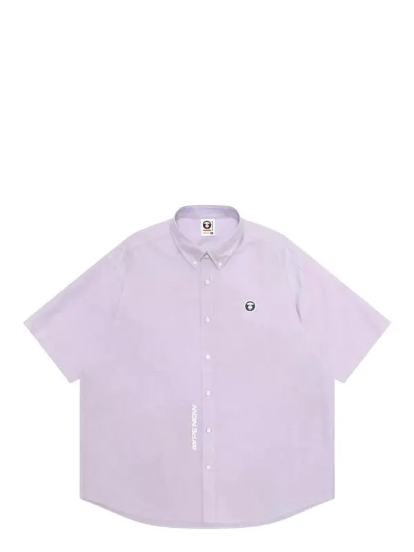 AAPE BY *A BATHING APE Logo Button-up Shirt - Purple