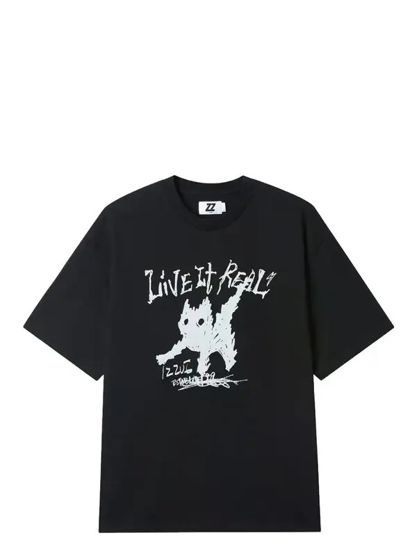 Izzue Graphic Print T-shirt - Black