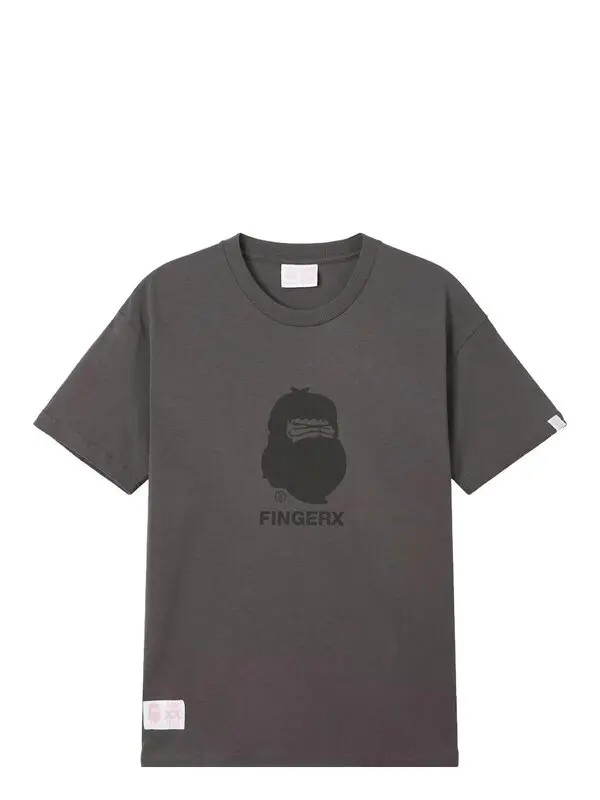 FINGERCROXX Graphic Print T-shirt - Grey