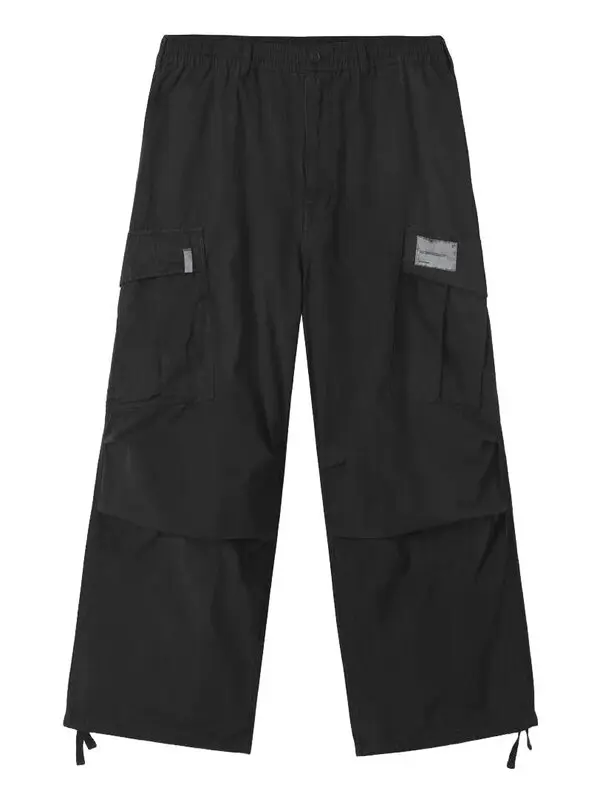 FIVE CM Logo-patch Cargo Trousers - Black
